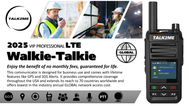 Nationwide 2-Way Walkie Talkie Radio from talk2me USA